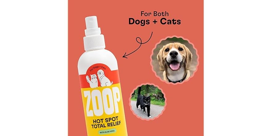 ZOOP Natural Dog Itch Relief Spray - 8 oz. 3 Pack