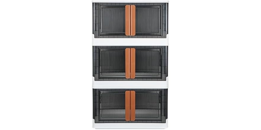 Ezee Space Stackable 8.4G Storage Bin 3Pk