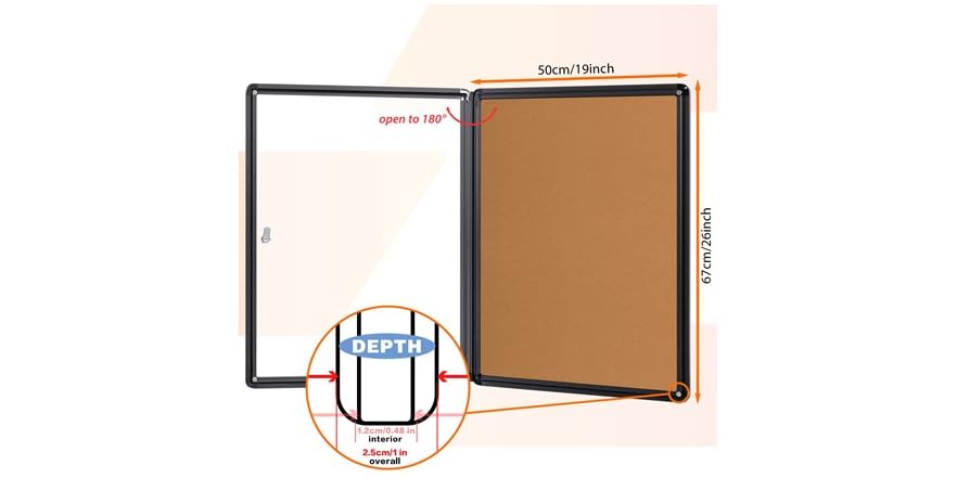 Enclosed Lockable Bulletin Board