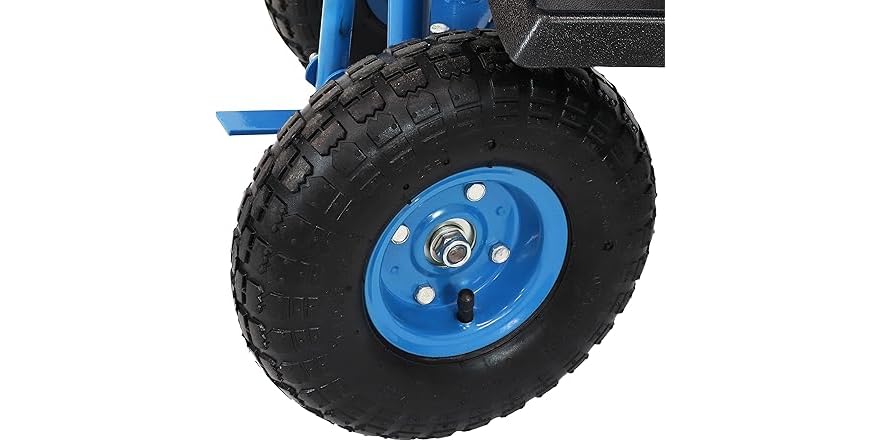 Sunnydaze QH-RCP042-BL Blue Rolling Garden Cart