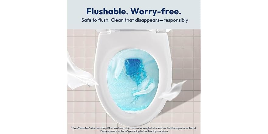 RPE Life Flushable Wet Wipes 6 Large Packs