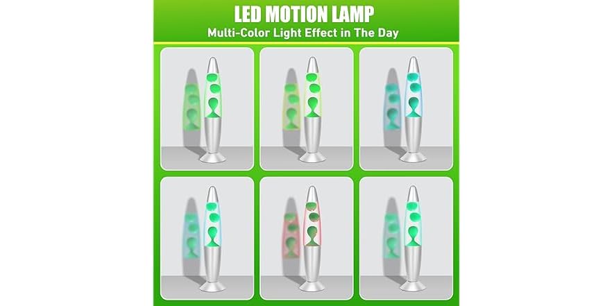 LED Color Changing Liquid Motion Lamp, Green