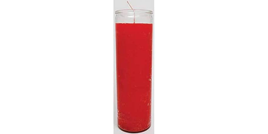 Red Color Unscented Glass Prayer Candles