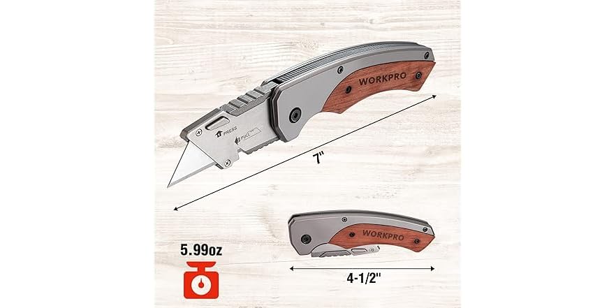 WORKPRO Utility Knife, Quick-Change Box Cutter