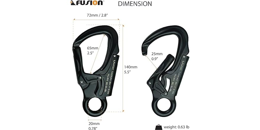 Fusion Climb Aluminum Double Locking Hook