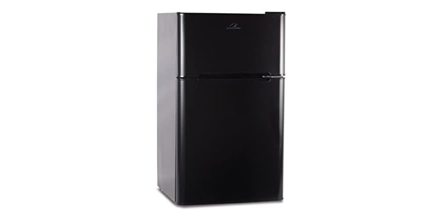 Compact Mini Double Door Refrigerator with True Freezer
