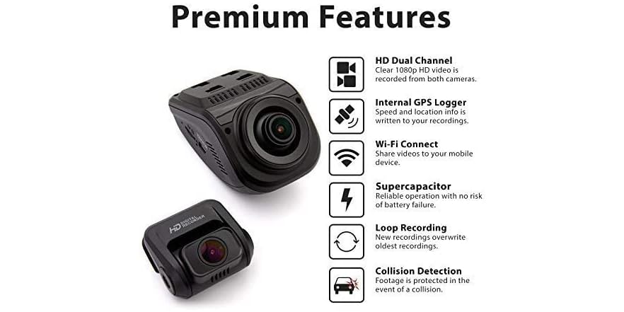 Rexing V1P Pro Front and RearDash Cam