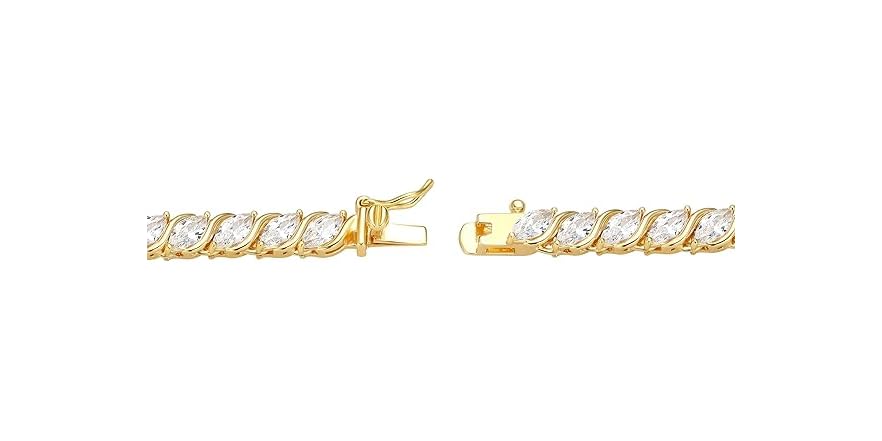 Amazon Essentials Cubic Zirconia Wave Necklace