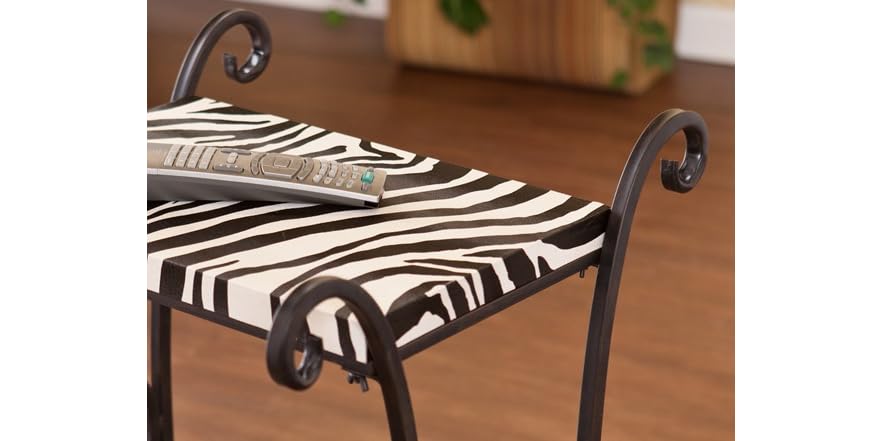 Animal Print Accent Table - Zebra