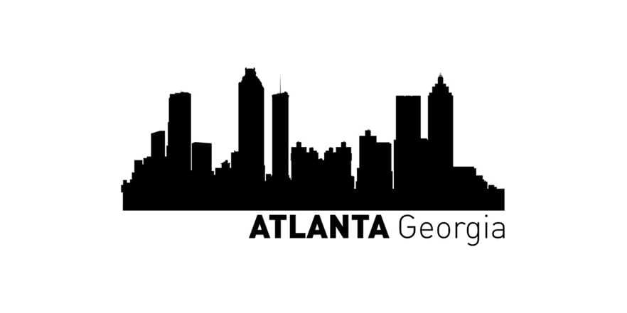 Atlanta, Georgia Vinyl City Skyline