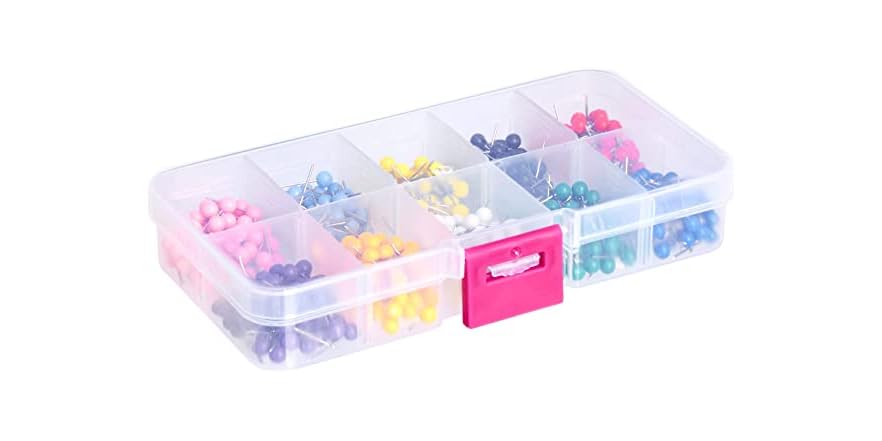 1/8-Inch Push Pins Map Tacks, 600-Pack