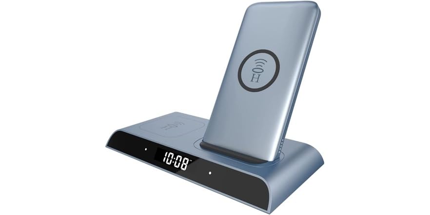 Halo Wireless Charging Dock w/removable 10,000 mAh Power Bank
