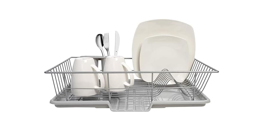 Sweet Home 3 Piece Dish Drainer Rack Set