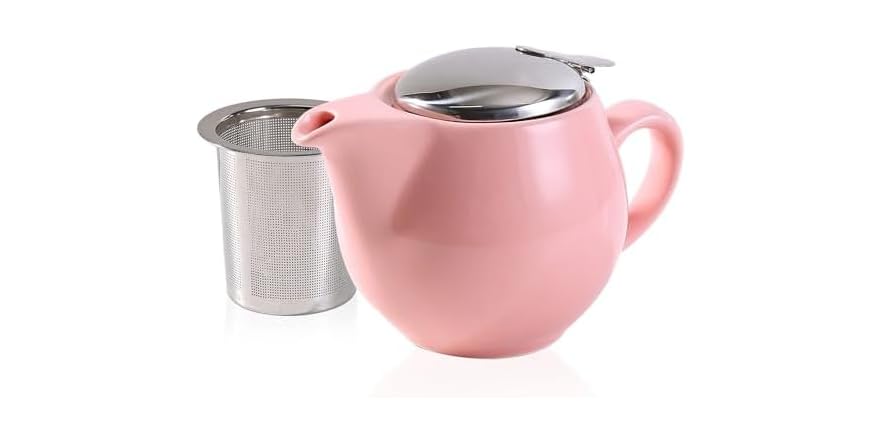 Small Ceramic Teapot With Infuser 12oz