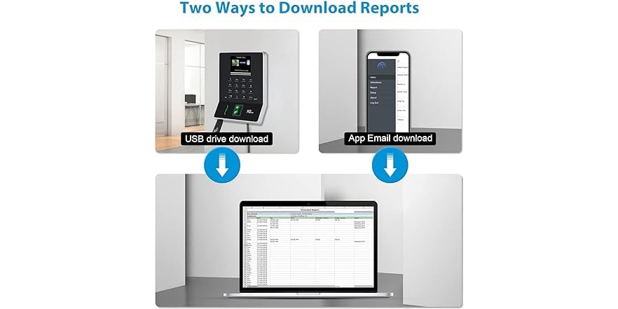 Fingerprint Scanning Time Clock With App
