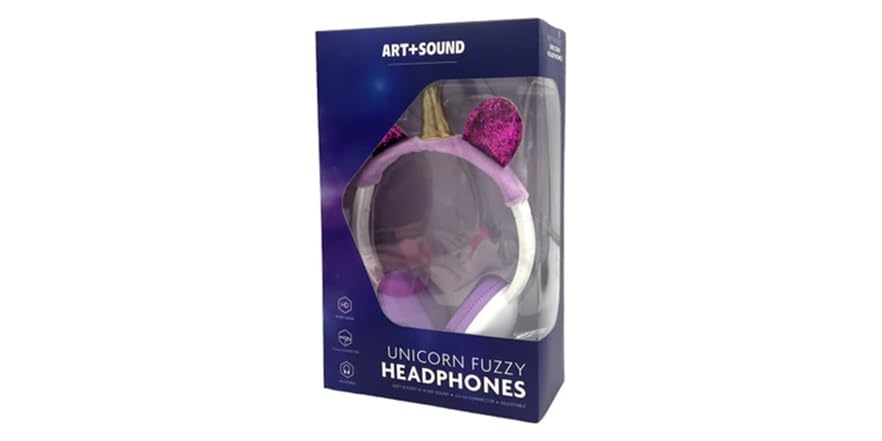 ART + SOUND Unicorn Fuzzy Headphones Purple