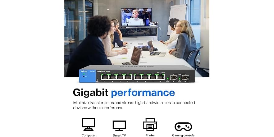 (NEW) Linksys LGS310C 8 Port Gigabit Managed Network Switch