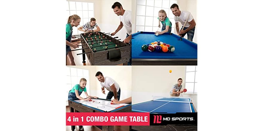 Sports Table , 54” 4-in-1 Game Set