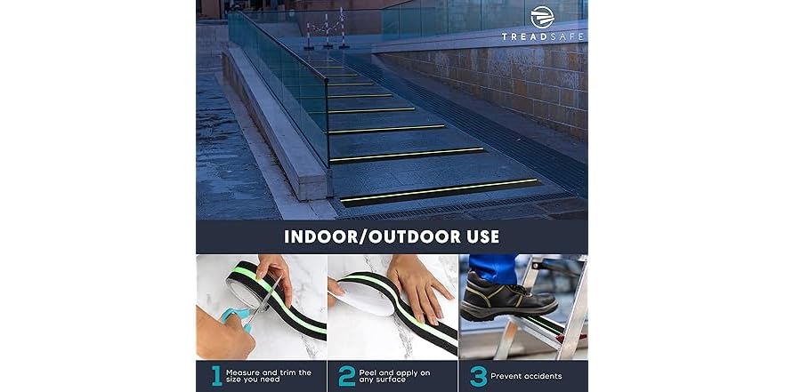 TreadSafe Glow In The Dark 2"x15ft Roll