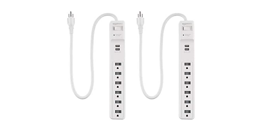 Amazon Basics 6-Outlet Surge Protector Power Strip