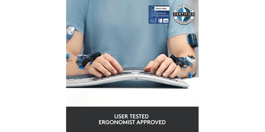 Logitech ERGO K860 Wireless Ergonomic Keyboard (Open Box)