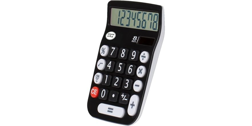 8 Digit Dual Powered Calculator 6 Pack