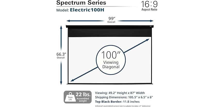 Elite Spectrum 100" Projector Screen