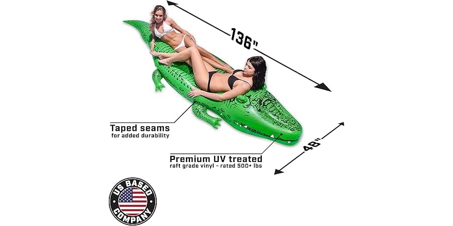 GoFloats BigAl' Inflatable Alligator