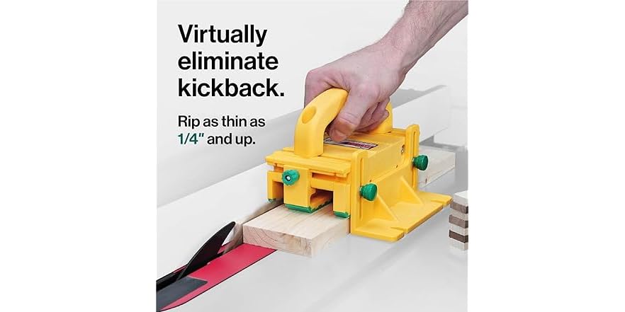 MICROJIG GRR-RIPPER GR-100 3D Table Saw Pushblock, Yellow