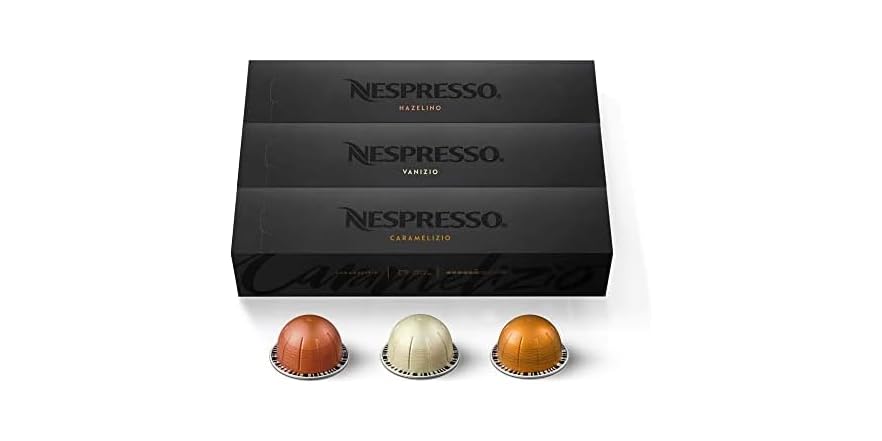 (30 Count) Nespresso VertuoLine Variety Pack, Hazelino, Caramelizio ...