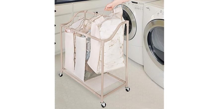 Smart Design Triple Compartment Hamper