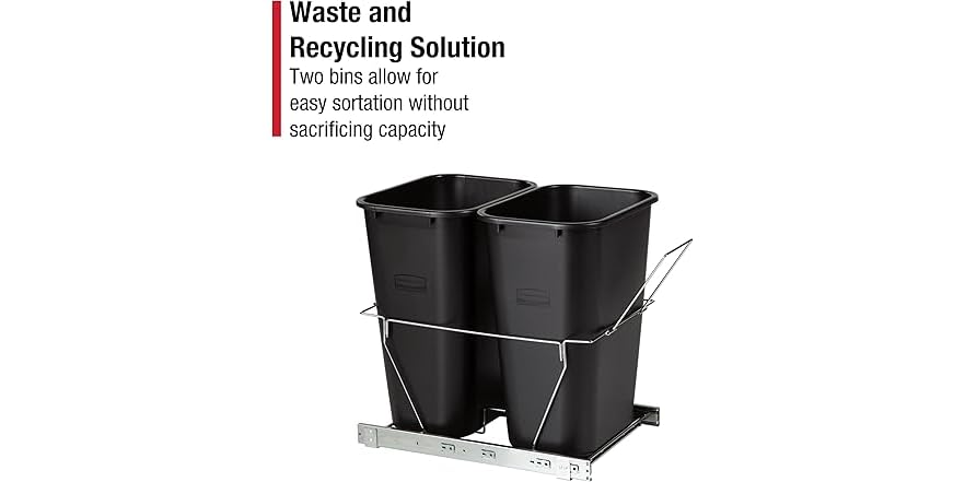 Rubbermaid Kitchen Cabinet Pull-Out Trash Can (Open Box)