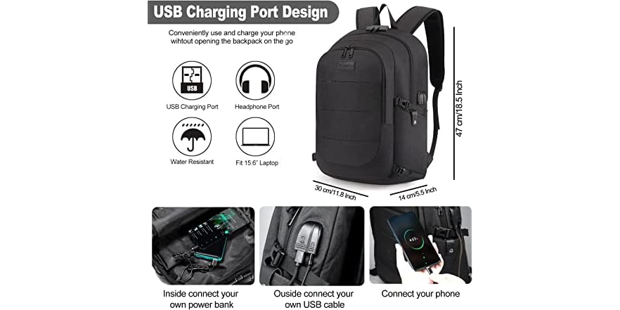 Tzowla Travel Laptop Backpack