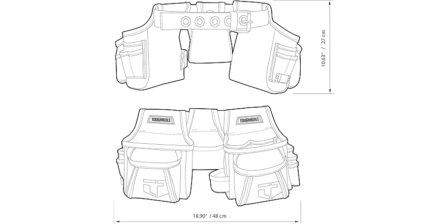 Toughbuilt TB-304-4 Handyman Tool Belt - Hang Tag - Box - E
