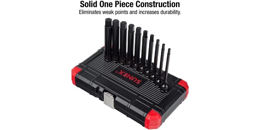 10-Piece 6" Metric Impact Hex Driver Set