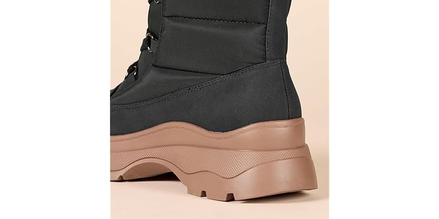 Amazon Essentials Women's LACE UP Puffer Boot