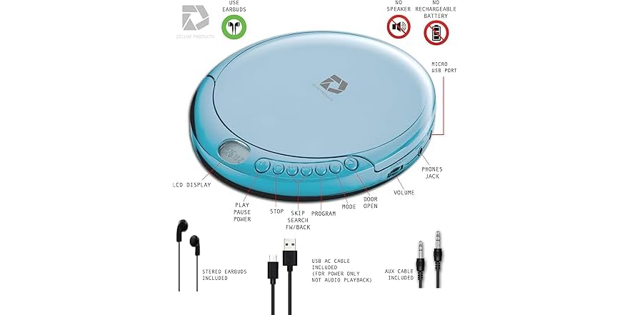 Deluxe Products CD Player Portable with