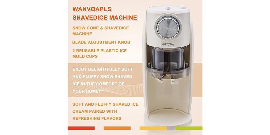 Wanvoapls Shaved Ice Machine