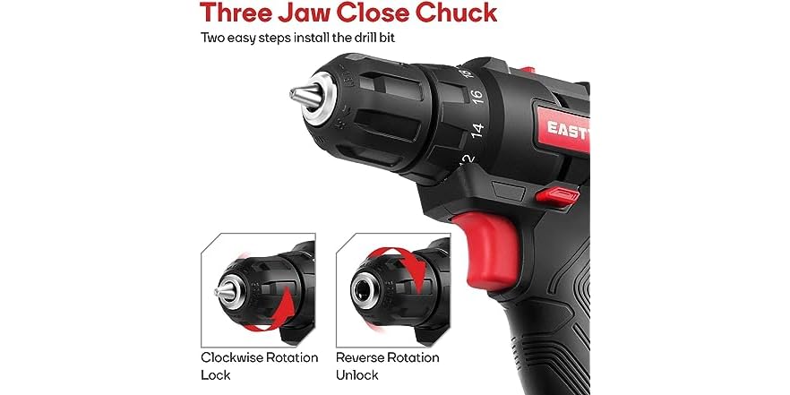 Eastvolt 20V Max Drill Driver Kit & Home Tool Kit