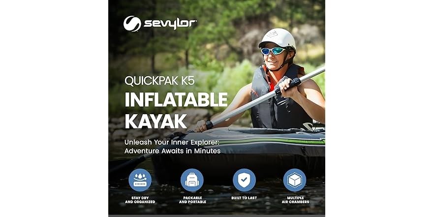 Sevylor QuickPak K5 1 Person Inflatable Kayak (Open Box)