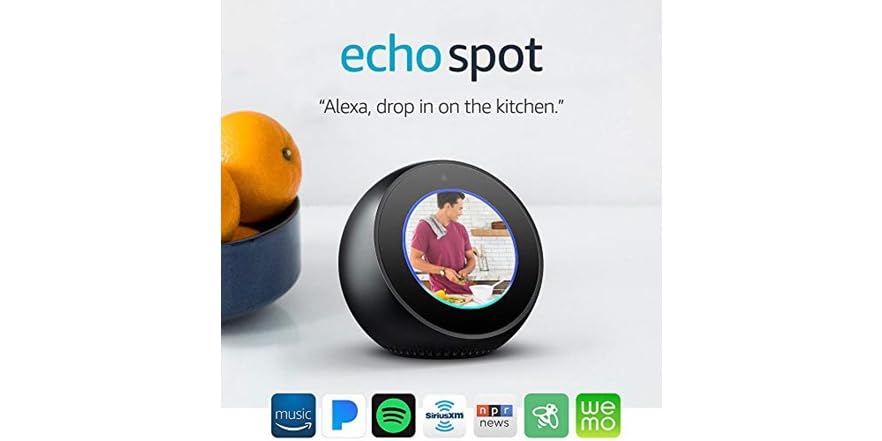 Echo Spot - Smart Alarm Clock with Alexa (Scratch & Dent)