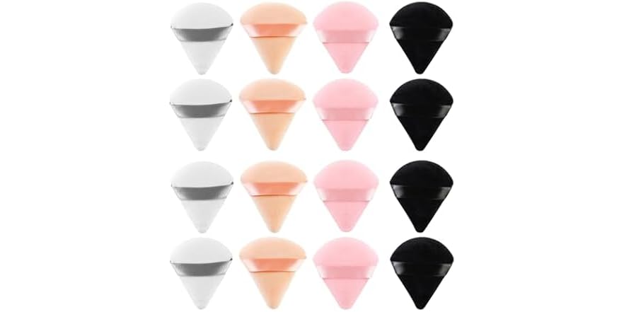 16 Pieces Triangle Powder Puff