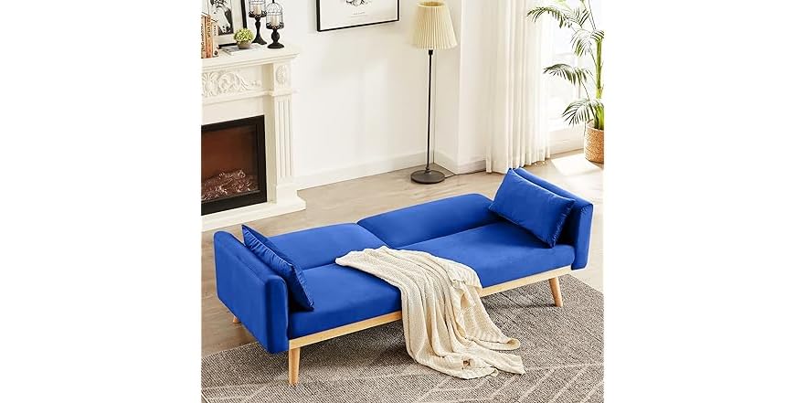 DKLGG Blue Futon Sofa Bed