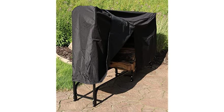 Sunnydaze Firewood Log Rack & Cover, 8Ft