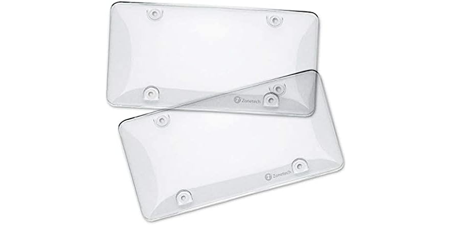 Bubble Clear License Plate Cover 2 pk