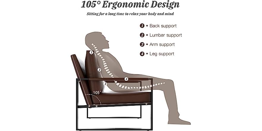 Modern Faux Leather Accent Arm Chair