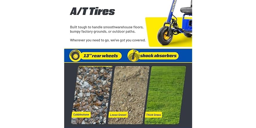 Goodyear Electric Tugger Cart, Industrial Tow Tractor