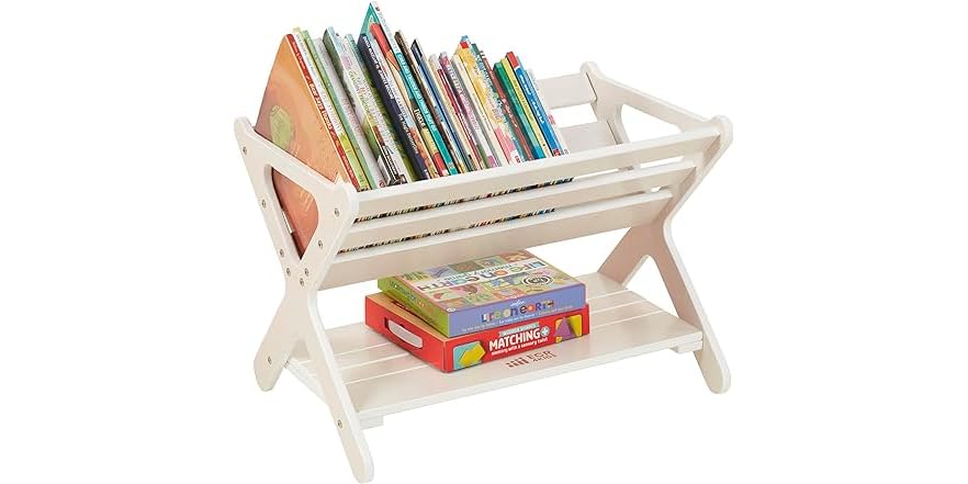 ECR4Kids Book Caddy with Shelf, Bookshel