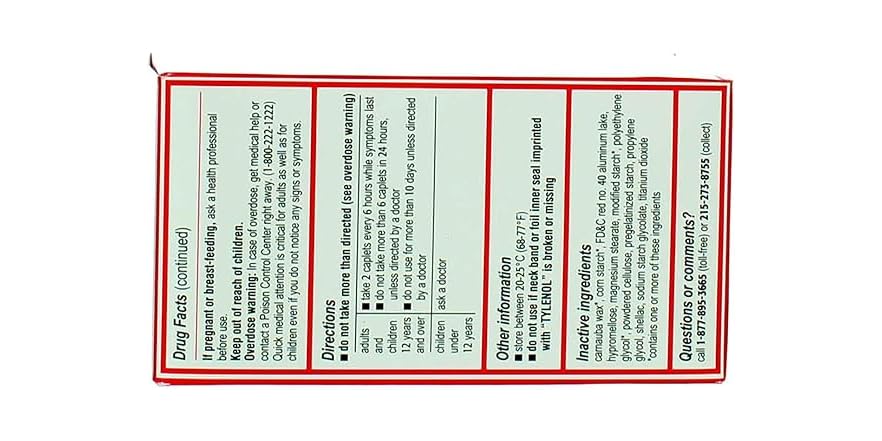 Tylenol Extra Strength Caplets 100 Caplets