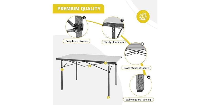 KingCamp Portable Stable Table